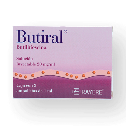BUTILHIOSCINA 20 MG CAJA CON 3 AMPULAS | Misitio