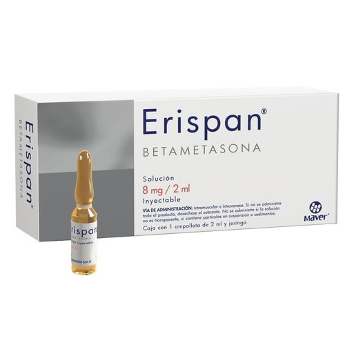 BETAMETASONA 8MG/ 2 ML INYECTABLE CAJA CON 1 AMP | Misitio