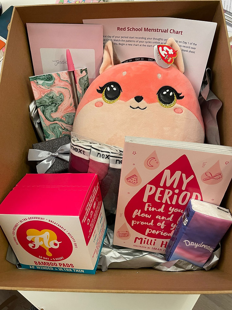 Making a personalised Menarche (first period) box for your daughter
