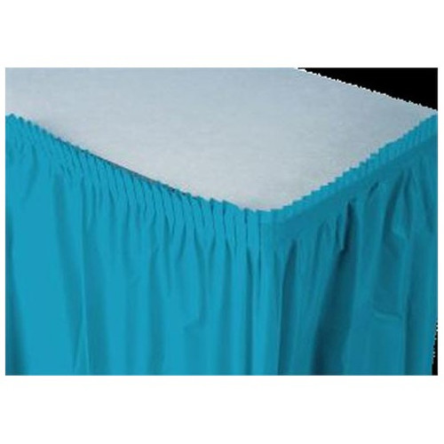 Table Skirting Plastic – Teal | Surdel Party Rental