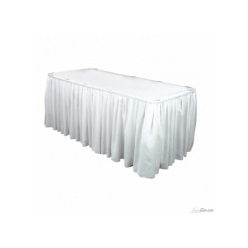 Table Skirting Plastic – White | Surdel Party Rental