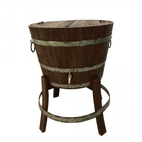 Wooden Barrel Cooler w/stand | Surdel Party Rental