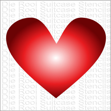 Heart 10x10cm | Die Rooi Suitcase