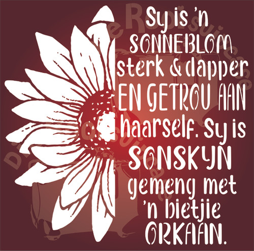 Sy is 'n Sonneblom | Die Rooi Suitcase