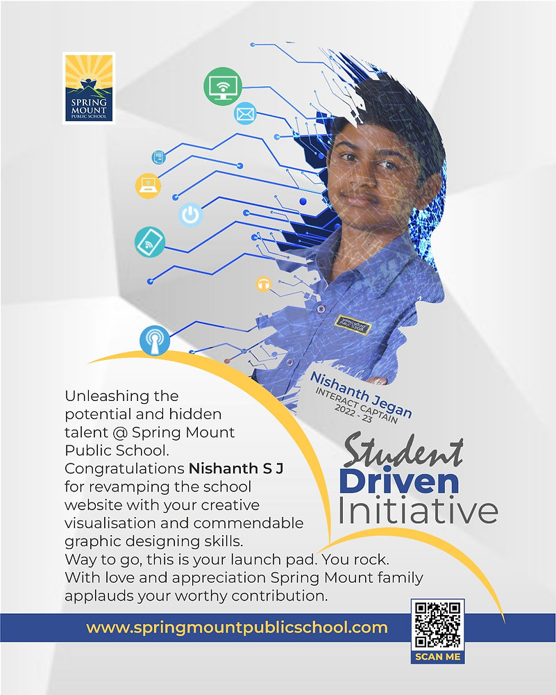 Unleashing the students potential @ Spring Mount Public School