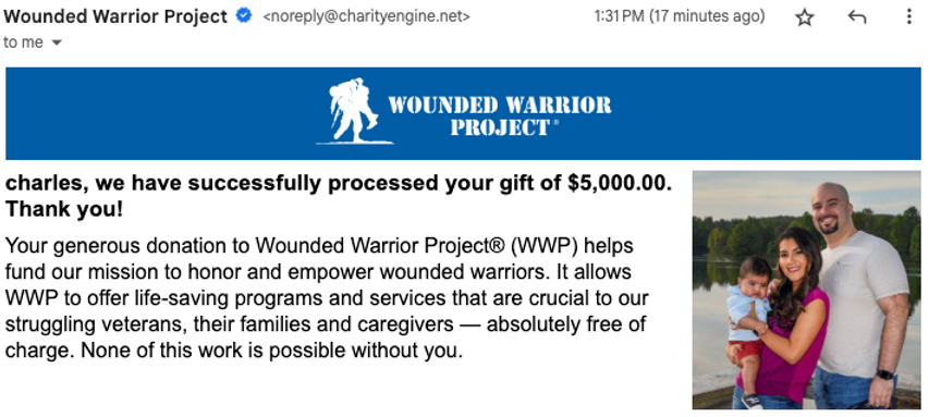 Giving Back: TACONETS Supports Wounded Warrior Foundation with $5,000 ...