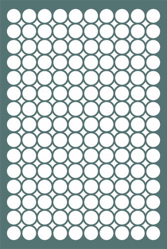 A4 Circle Grid stencil | Funky Fossil