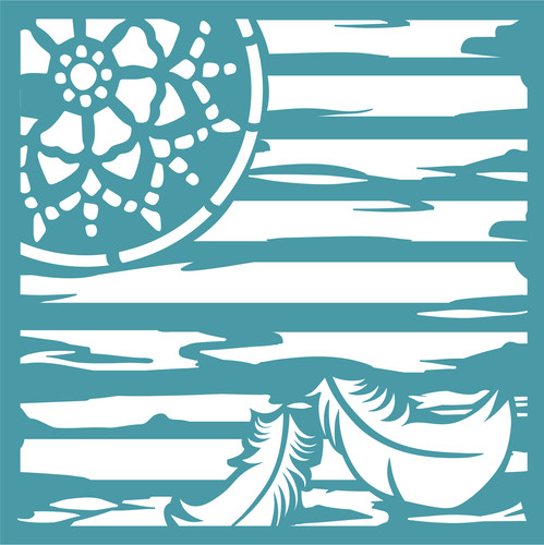 Watercolour Dreams stencil | Funky Fossil Designs