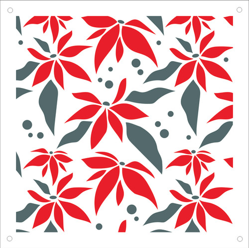 Playful Poinsettias 2 layer stencil | Funky Fossil Designs