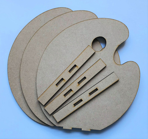 MDF Art Palette Art Board - set of 3 | Funky Fossil Designs