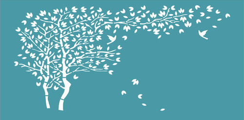 Slimline Windy Day Stencil | Funky Fossil Designs