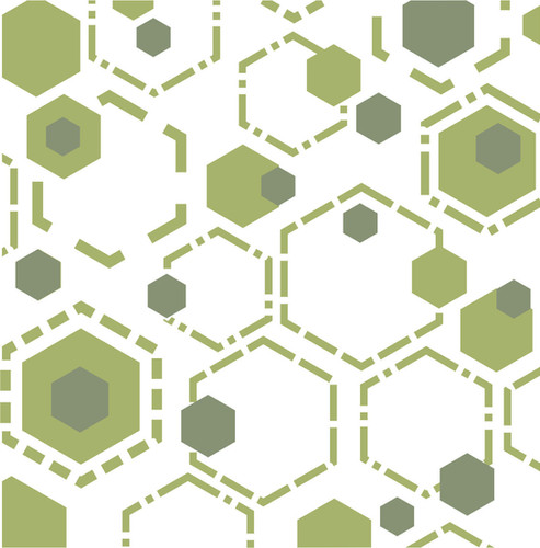 Hexagons 2 layer stencil | Funky Fossil Designs