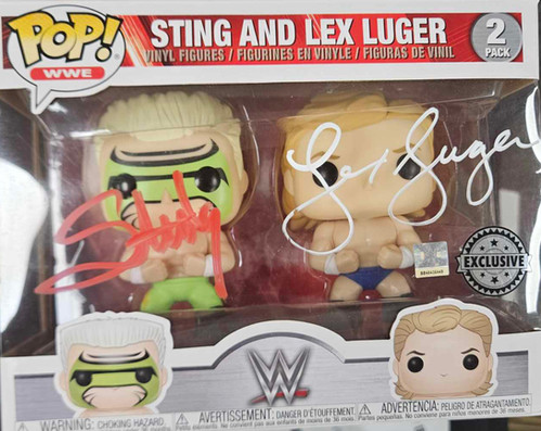 Duo WWE Sting and Lex Luger Signed by Sting in Red and Lex in White ...