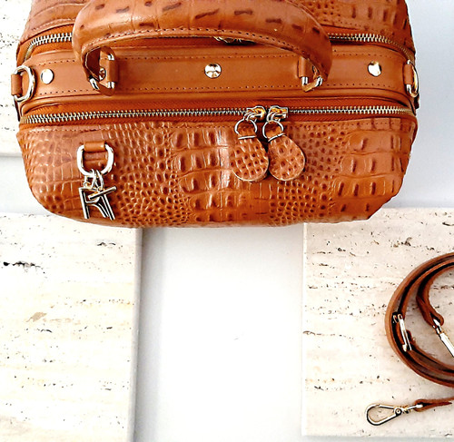 BOLSA ALINE - CROCO CARAMELO | RAFAEL THOMAS
