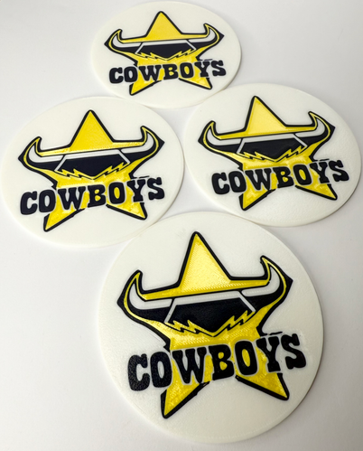 NRL Cowboys 3D Printed Coaster | Nightqueen3d