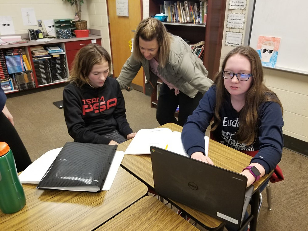 Middle school students work on projects to present to City Commission