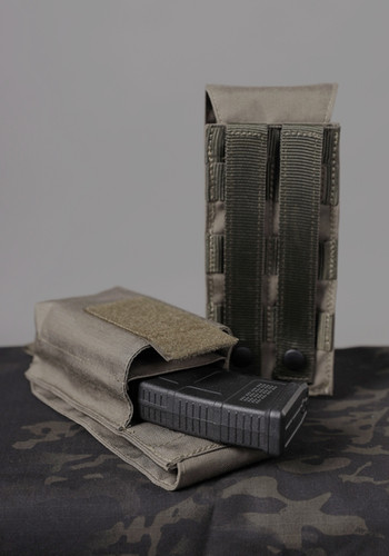 AK double mag pouch - RAL 7013 Olive IRR | Wombat Tactical