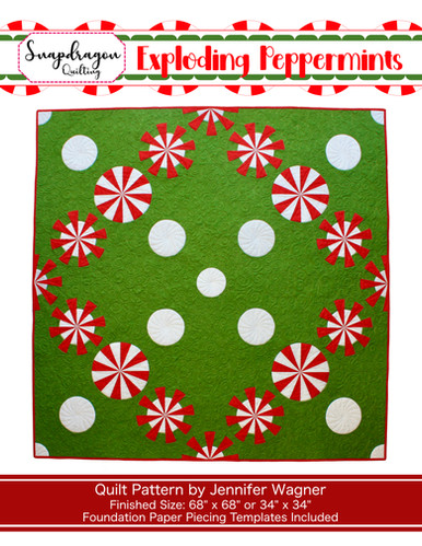 Exploding Peppermints Quilt Pattern - PDF Download | Snapdragon Quilting