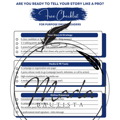 New Political Candidate Checklist | Marla Bautista