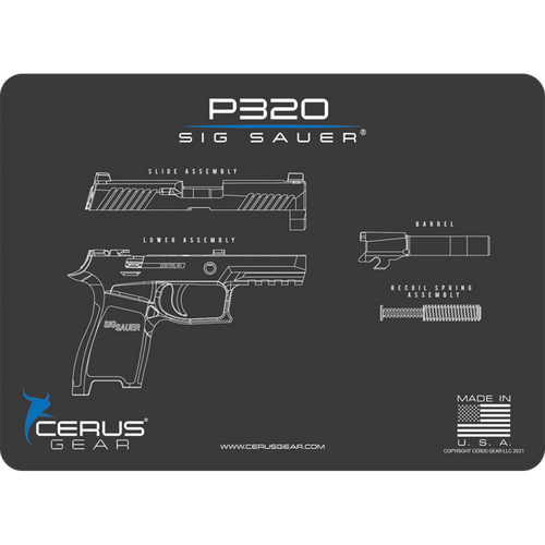 EDC SIG SAUER P320 SCHEMATIC MAT | Let's go Tactical