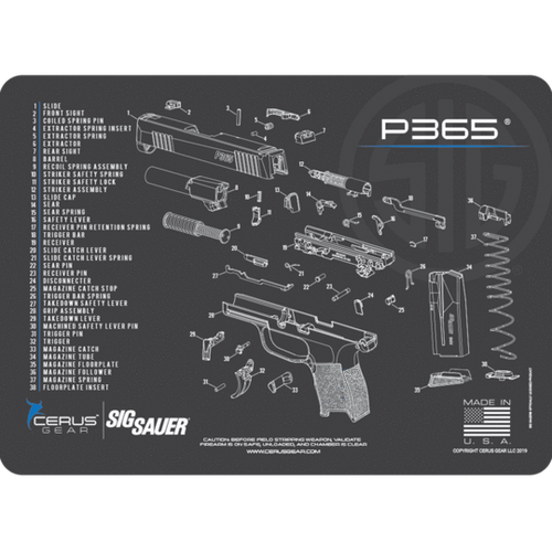 SIG SAUER® P365 SCHEMATIC PROMAT | Let's go Tactical