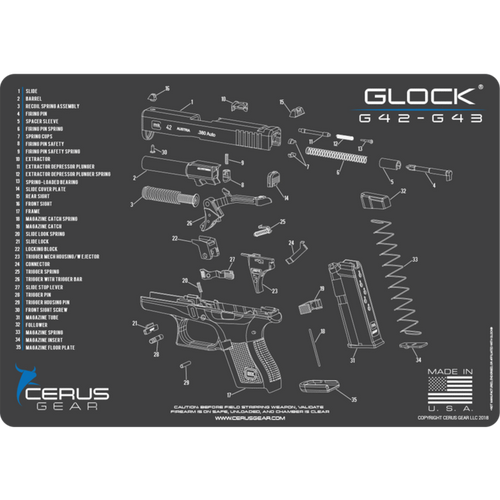GLOCK® 42-43 SCHEMATIC PROMAT | Let's go Tactical