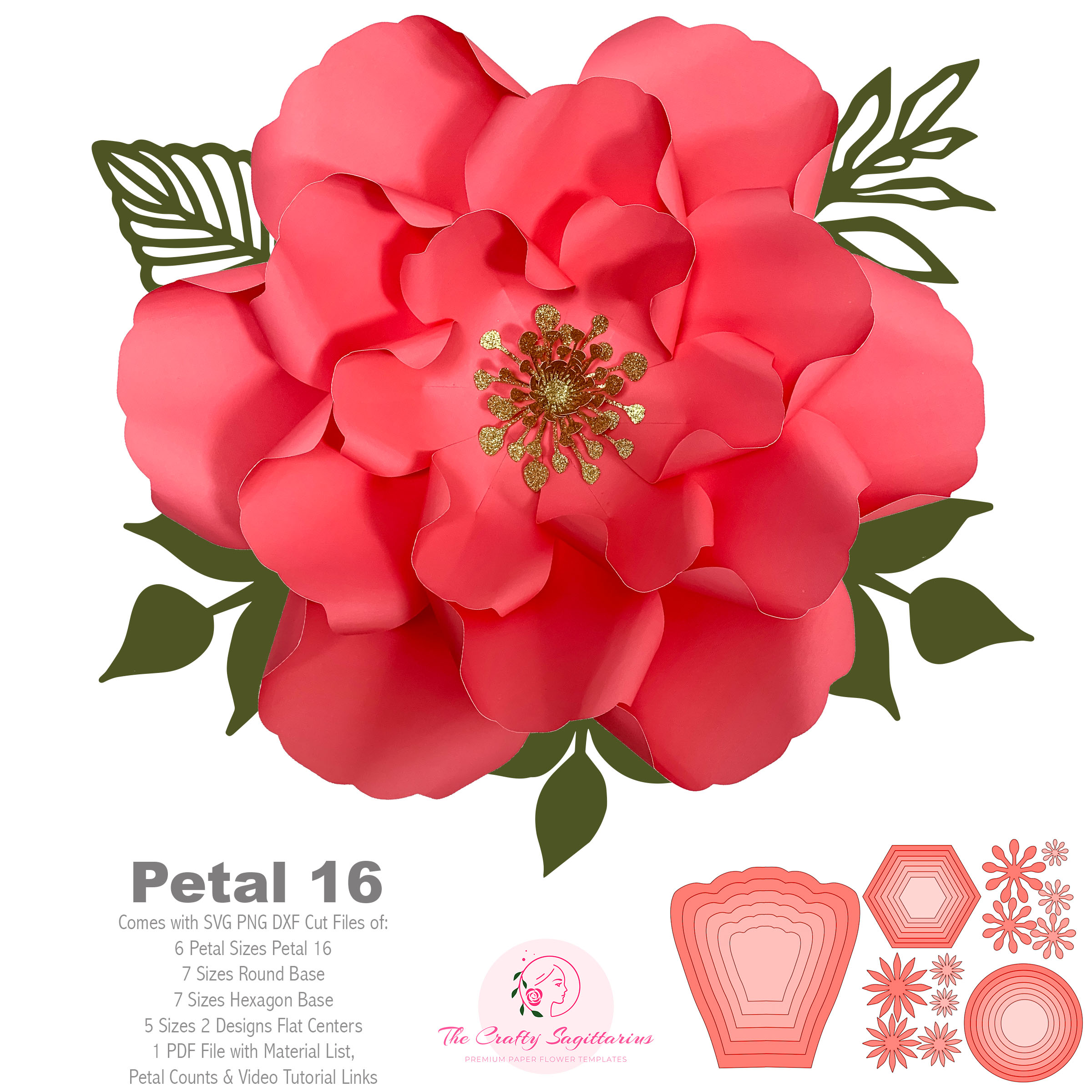Paper Origami Simple 6 petal paper flowers for backdrop SVG Paper ...