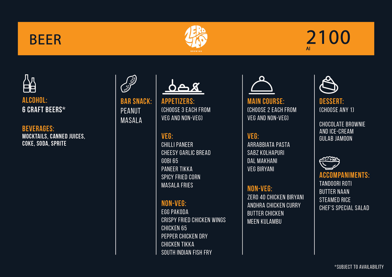 Microbrewery | Zero40 Brewing | Telangana