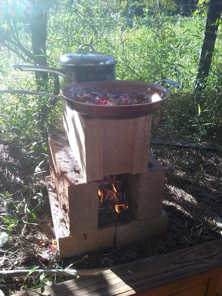 Cinder Block Rocket Stove - resilience