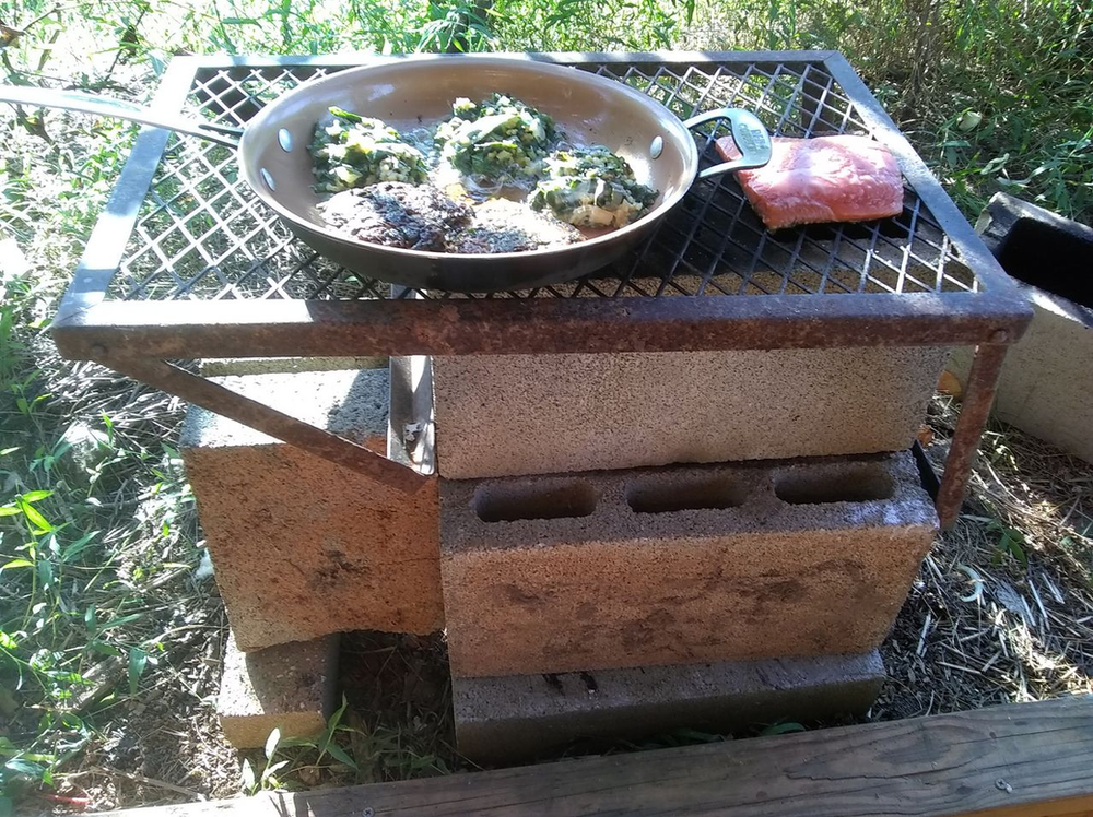 Cinder Block Rocket Stove - resilience