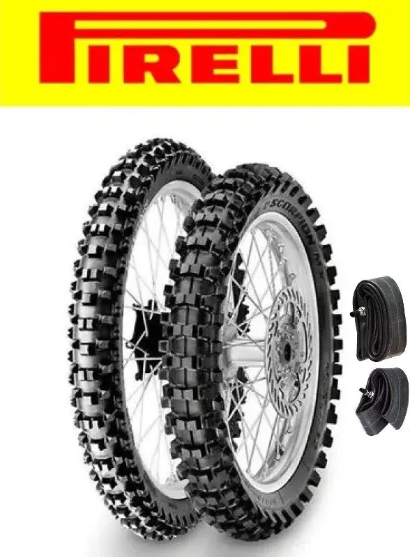 PIRELLI MX32 SCORPION 80/100-21 & 100/90-19 TIRE SET +TUBES MID-SOFT ...