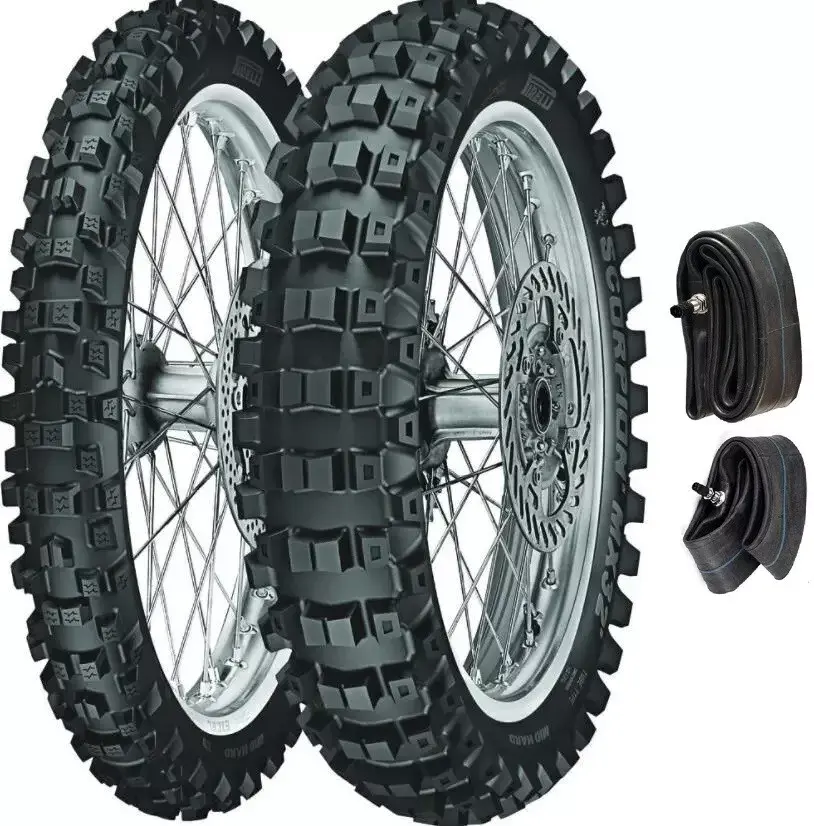 PIRELLI SCORPION PRO MX32 Mid-Hard 80/100-21 & 110/90-19 +TUBES TIRE ...