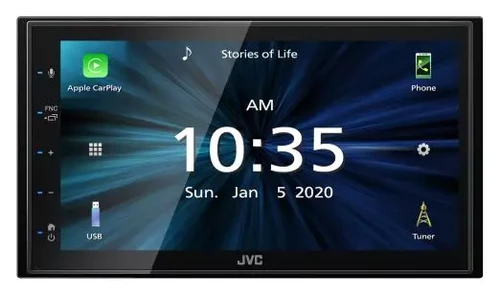 JVC DDin Mechless Receiver KW-M560BT (6.75" - Shallow - BT / CarPlay ...