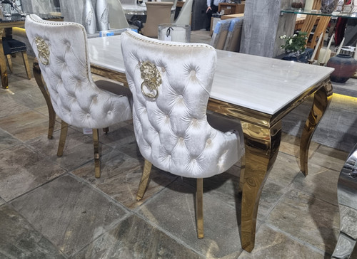 Solano Cream Dining Table | Aura Furniture