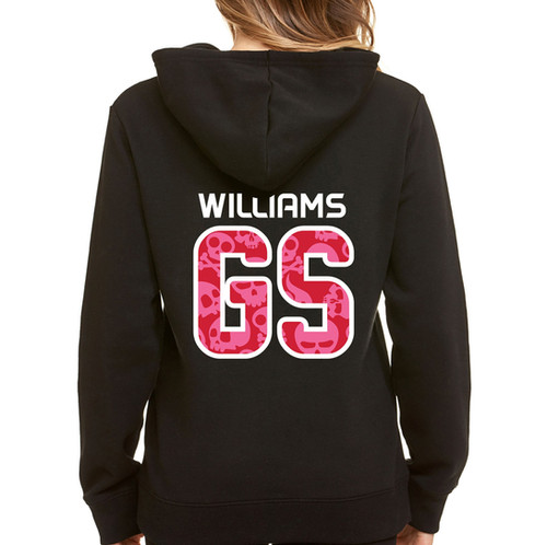 Personalised Netball Hoodie - Skull Pattern | Fortee Apparel