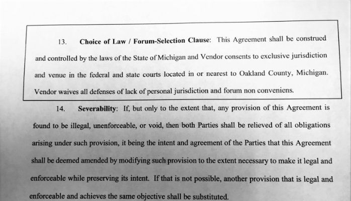 Forum-Selection Clauses (Michigan Law): Can Parties Pick a Specific ...