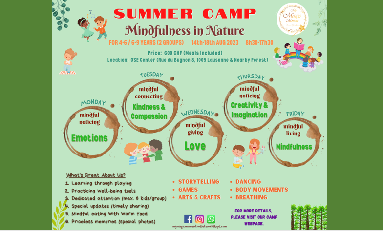 [Age 4-6/6-9] Mindfulness Based Summer Camps - with daily themes | MMM ...