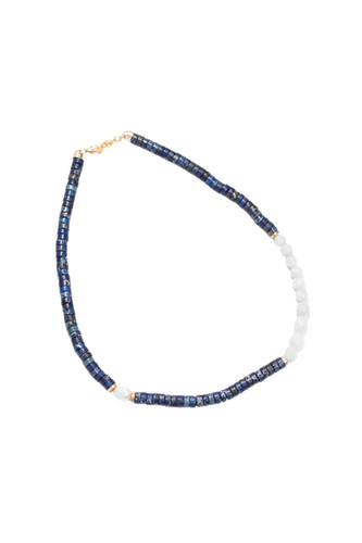 Bloom Dark Blue Howlite Necklace | Studio D'oro