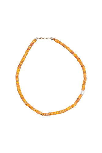 Bloom Orange Howlite Necklace | Studio D'oro
