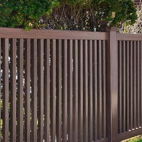 brown pvc picket fence