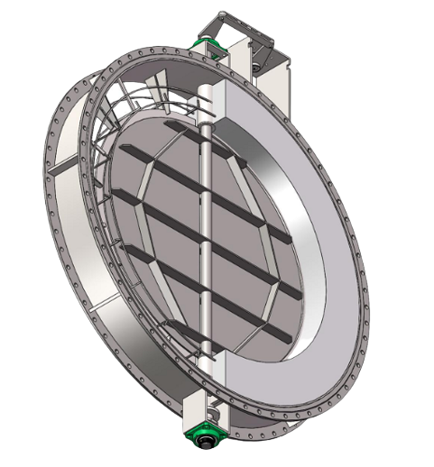 Heavy Duty Damper Valves With Refractory Lining | Flowrates