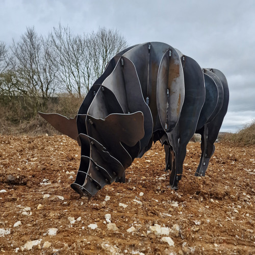 Metal Farm Animal Sculptures | Muddy Waters 3D Art