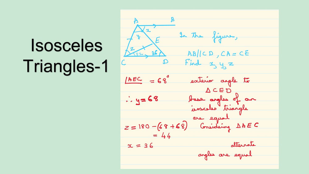 Isosceles Triangles Problem-Class 9
