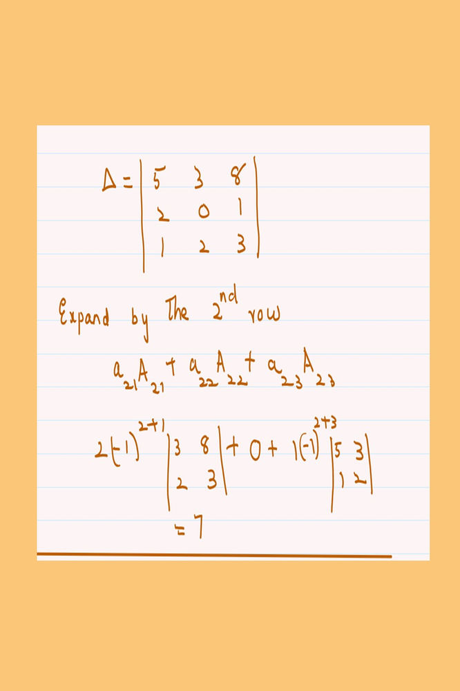 Expansion of a Determinant and Properties of Adjoint of a Matrix