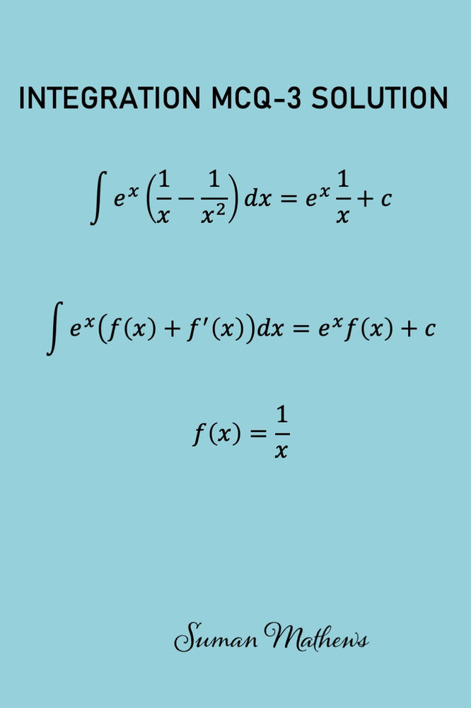 Follow up on Integration by learning the solution to Q 3 on Integration