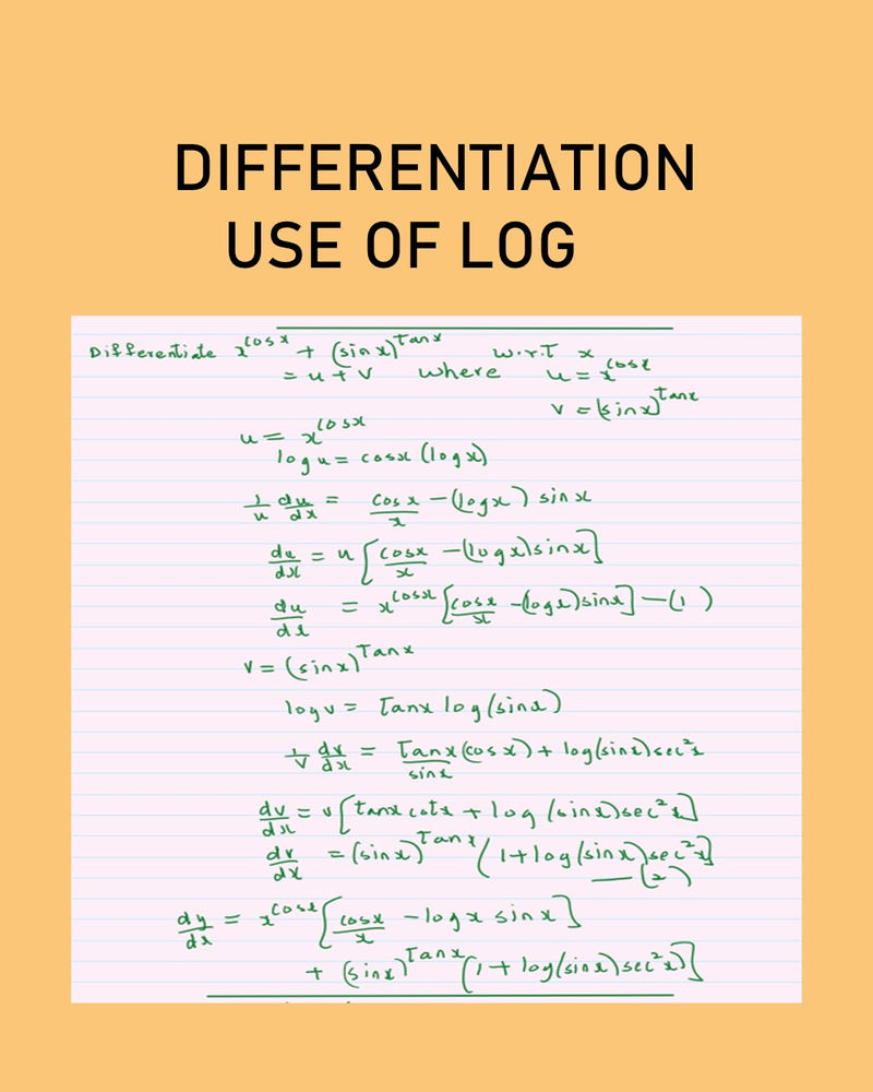HOW TO DIFFERENTIATE USING LOG