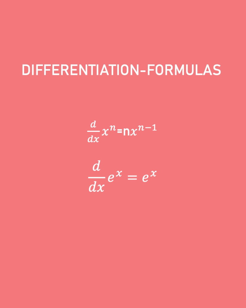 DIFFERENTIATION FORMULAS