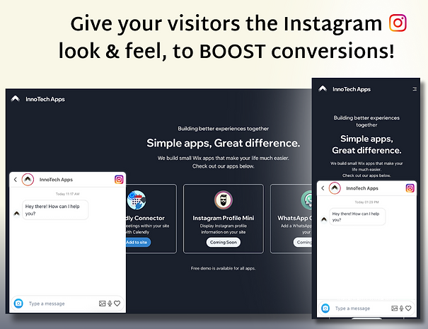 Instagram DM Button | Wix App Market | Wix.com