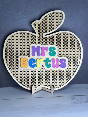 Rattan Apple Name Sign | Little Treasures and Keepsakes