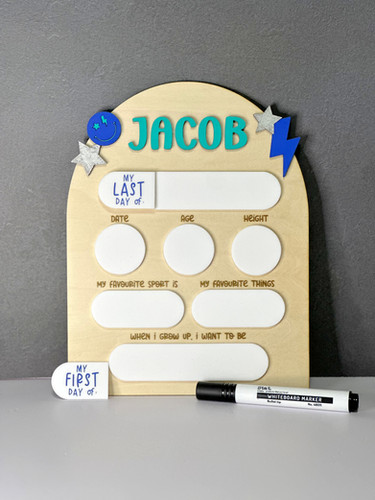 Personalised First/Last Day of School Arch - Smiley Face | Little ...